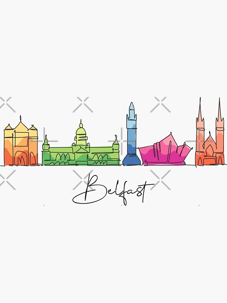"Belfast Cityscape" Sticker for Sale by SunMayDown | Redbubble