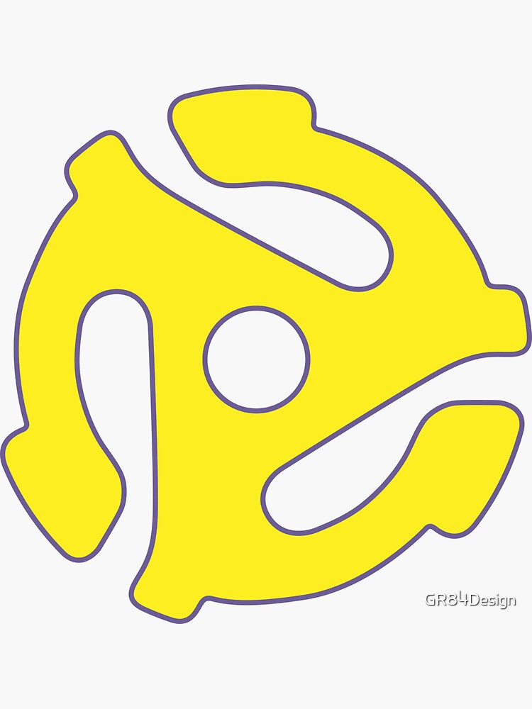 "45 RPM Record Spindle Adapter" Sticker by GR84Design | Redbubble