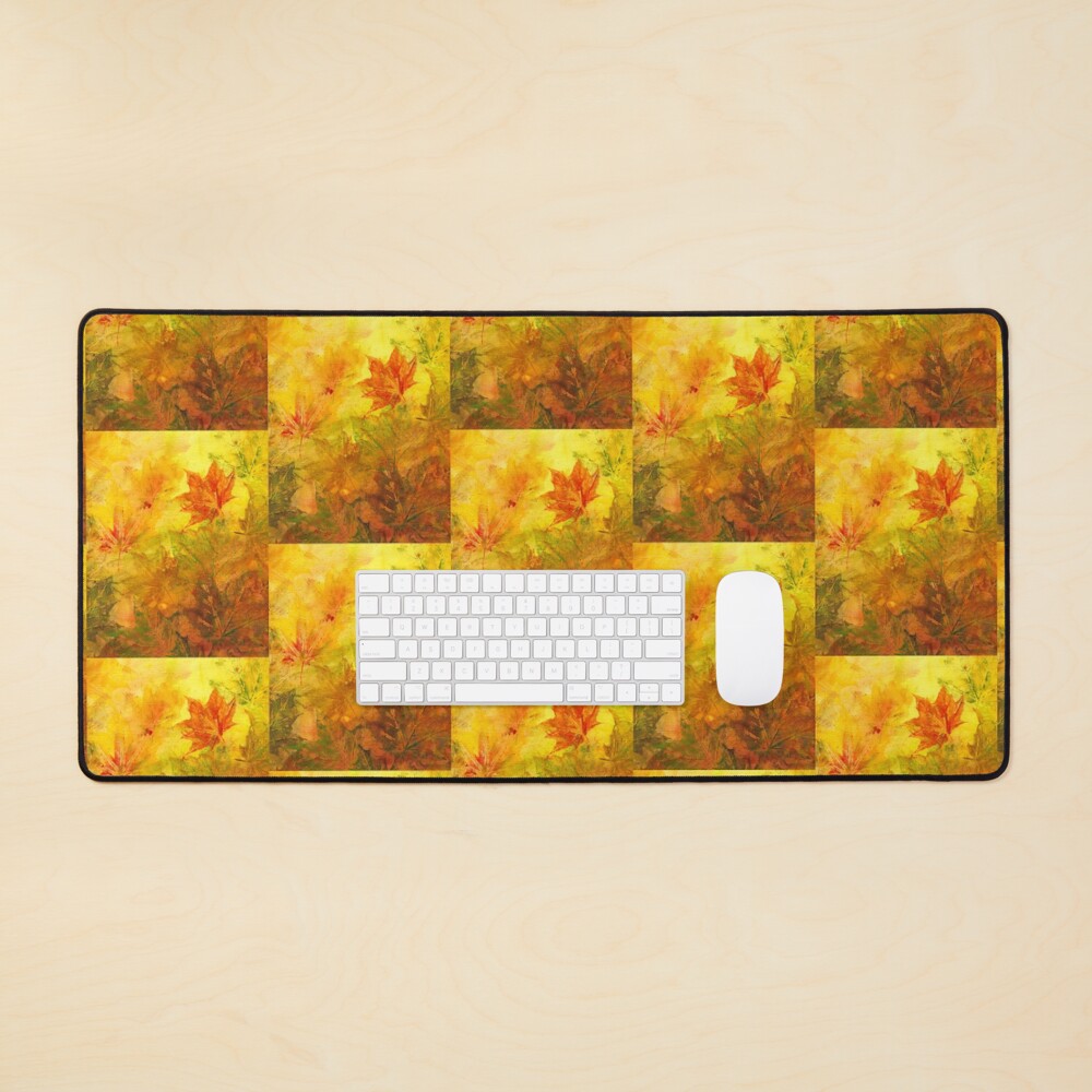 "Golden october abstract acrylic painting" Art Board Print for Sale by ...