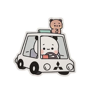 "Bubu and Dudu are in a Car" Sticker by AQualityShop | Redbubble