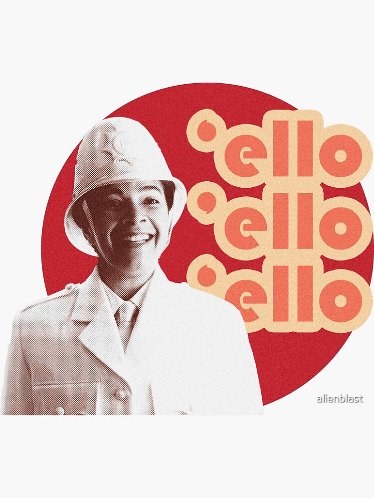 "muriel good omens "ello ello ello"" Sticker for Sale by alienblast | Redbubble