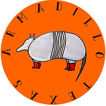 "Armadillo, Texas" Sticker for Sale by Emily-Dodrill | Redbubble