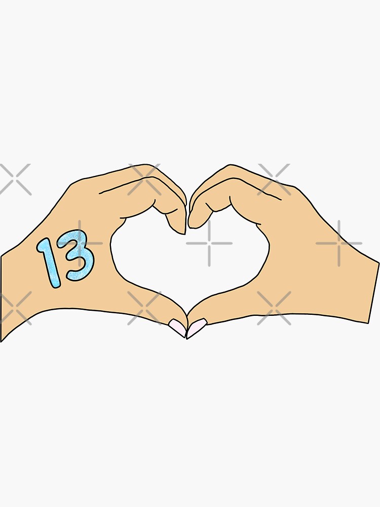 "taylor swift hand heart 13" Sticker for Sale by AurorazDesign | Redbubble
