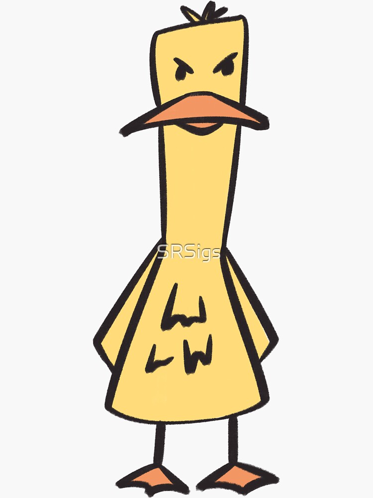 "Angry Duck" Sticker for Sale by SRSigs | Redbubble