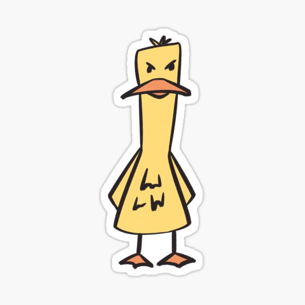 "Angry Duck" Sticker for Sale by SRSigs | Redbubble