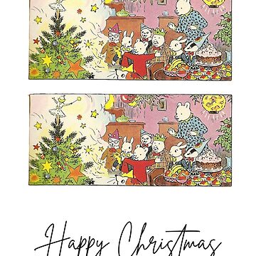 "Rupert the bear Christmas greeting card / merry christmas / vintage ...