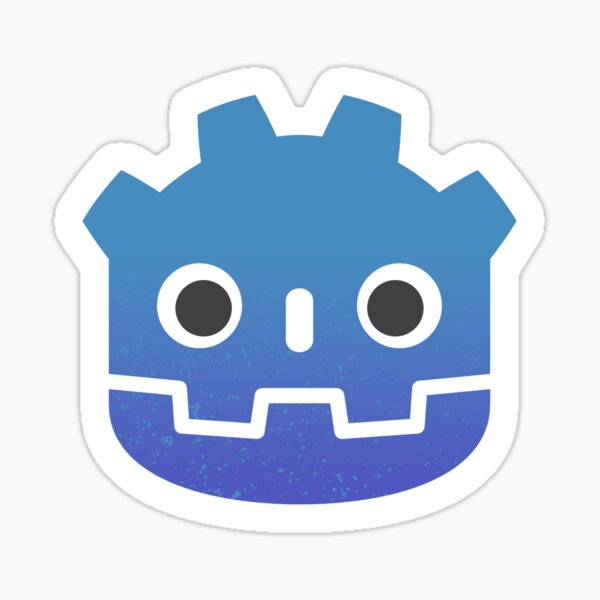 "Godot Stylized Logo" Sticker for Sale by Thurisaz Designs | Redbubble
