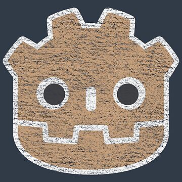 "Godot Vintage Logo" Sticker for Sale by Thurisaz Designs | Redbubble