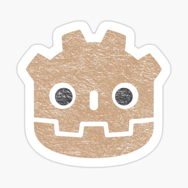 "Godot Vintage Logo" Sticker for Sale by Thurisaz Designs | Redbubble