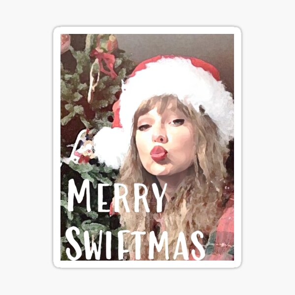 "Merry Swiftmas Taylor Swift Christmas" Sticker for Sale by Lizmonaria ...