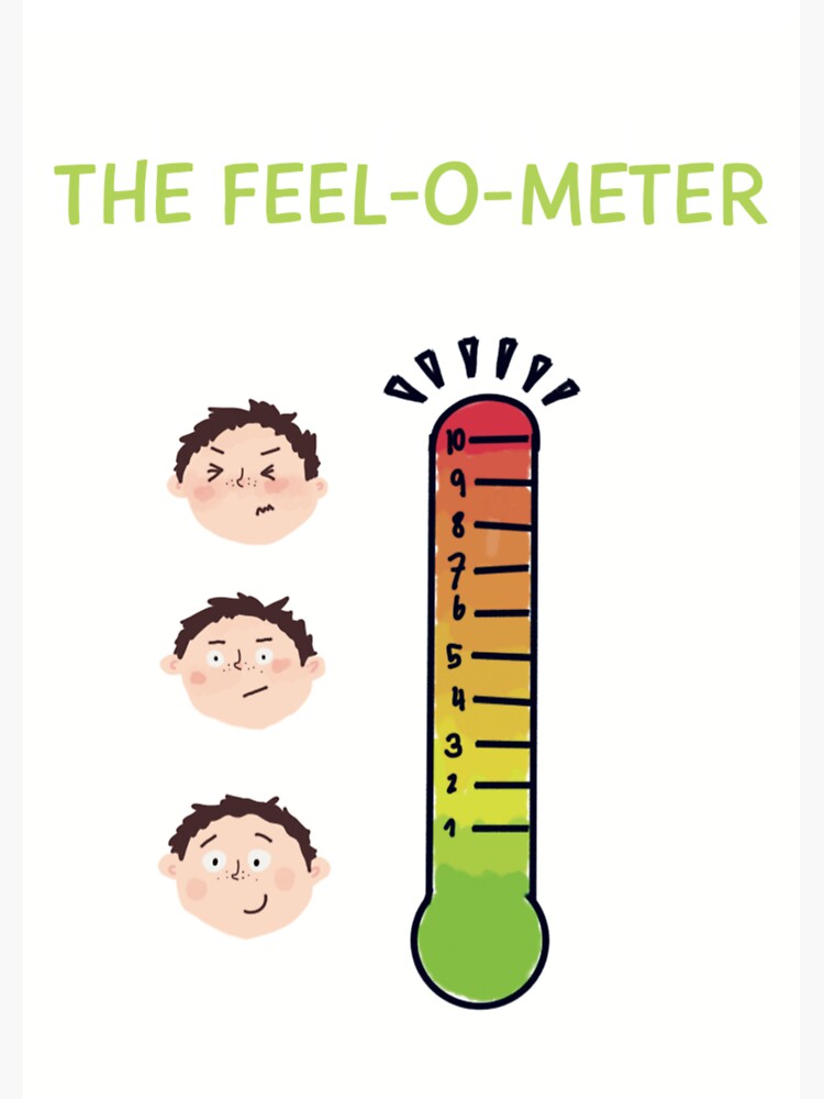 "Feel-O-Meter" Sticker for Sale by TinyHorseBooks | Redbubble