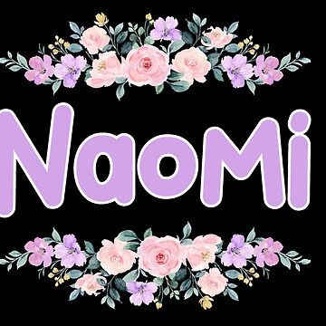 "Purple Flower Naomi Name Label (Black)" Sticker for Sale by ...