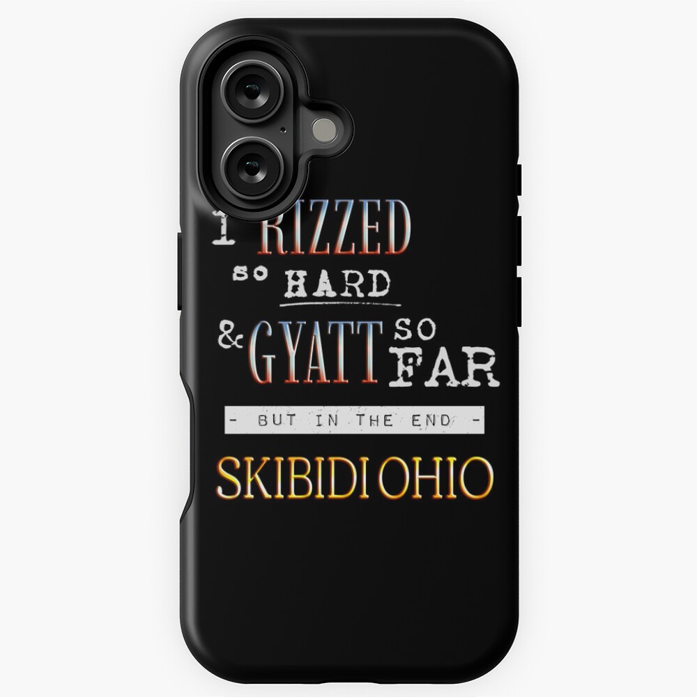 "I RIZZED so hard & GYATT so far " Poster for Sale by SunnyCorp | Redbubble