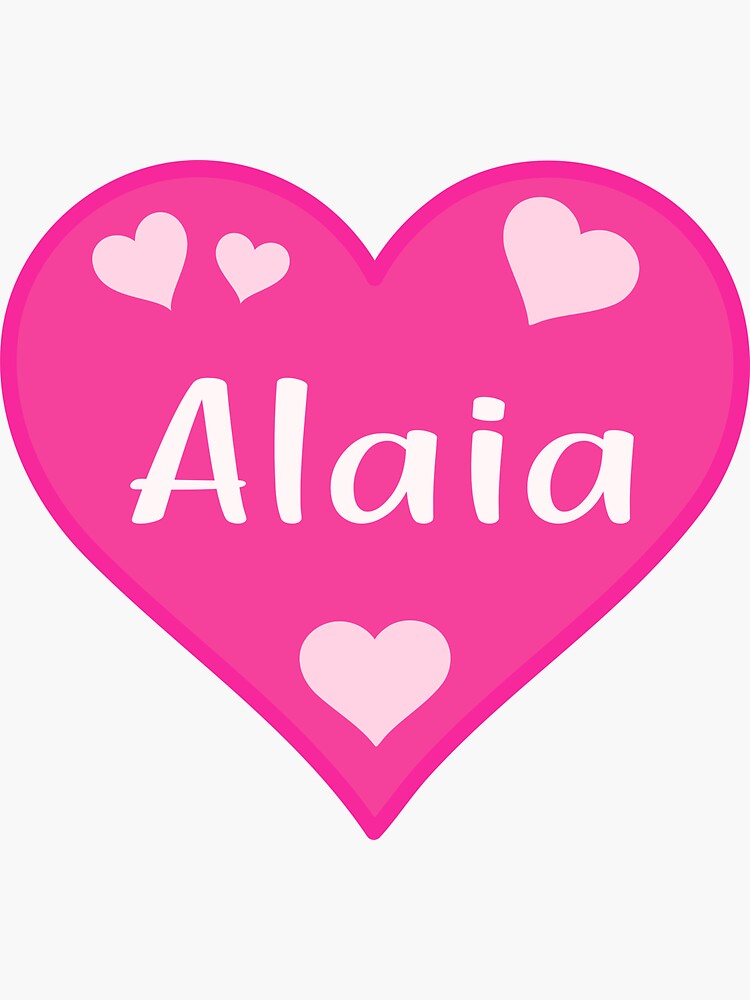 Pegatina for Sale con la obra «Alaia Nombre Corazón Rosa» de jeallan | Redbubble