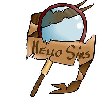"Hello Sirs!" Sticker for Sale by Cherry-Maple | Redbubble