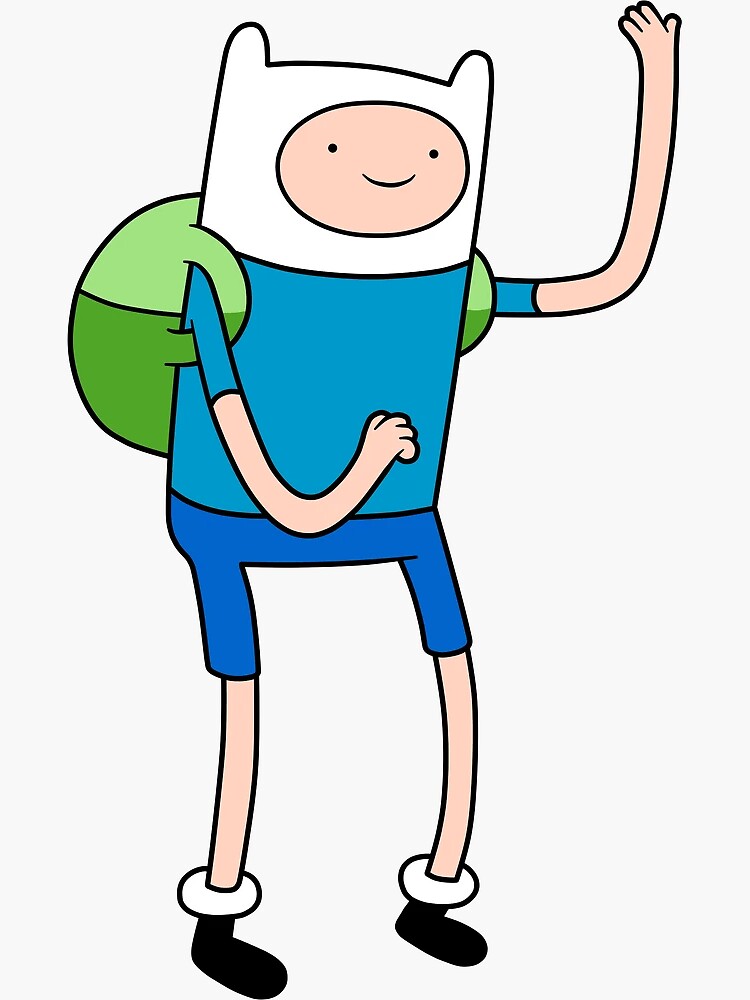 "Adventure Time Finn Sticker" Sticker for Sale by ipekart | Redbubble