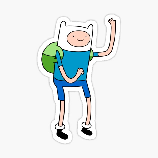 "Adventure Time Finn Sticker" Sticker for Sale by ipekart | Redbubble