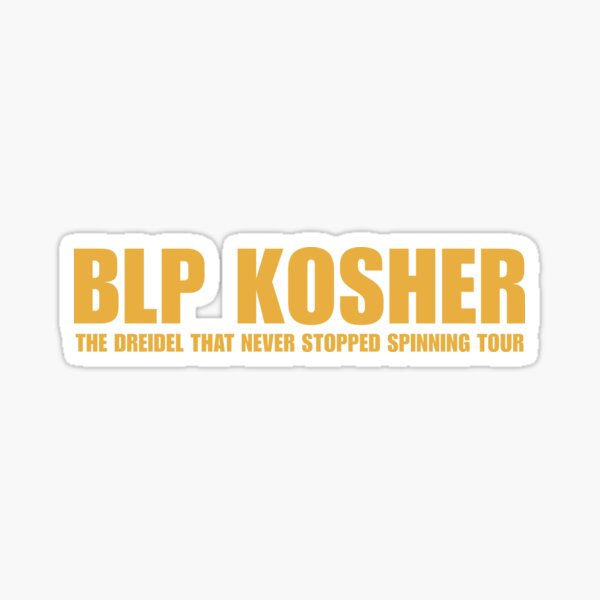"Blp Kosher Merch The Dreidel That Never Stopped Spinning Tour" Sticker ...