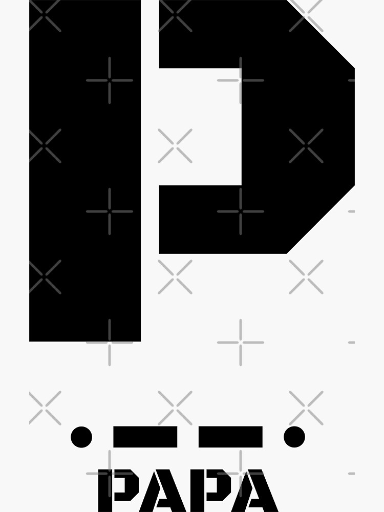 "Letter P(Papa) Morse Code NATO Phonetic Alphabet" Sticker for Sale by ...