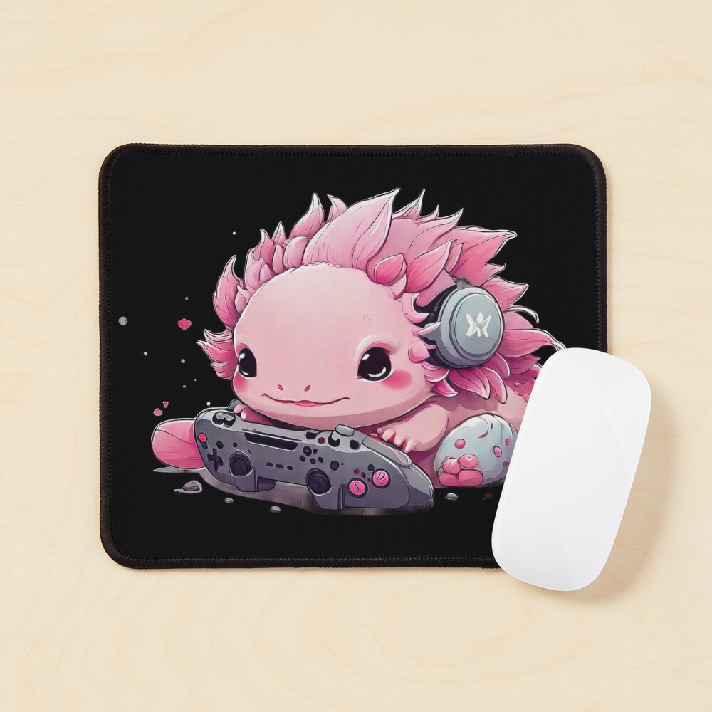 "Cute Kawaii Cozy Gamer Axolotl" Sticker for Sale by MindSmith | Redbubble