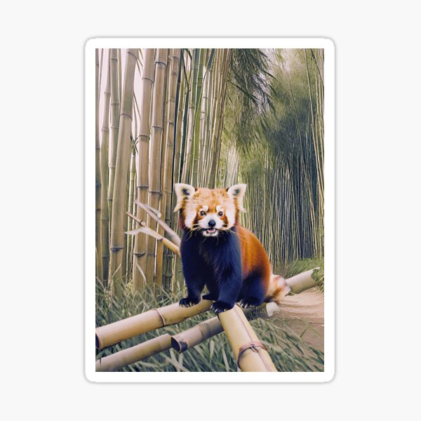 "Red panda" Sticker by RockyRambobo | Redbubble