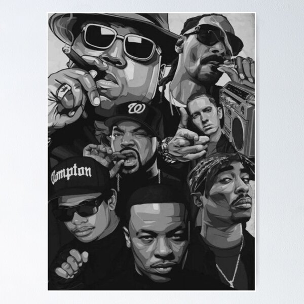 "best rappers in the world and all time" Poster for Sale by byBELI ...