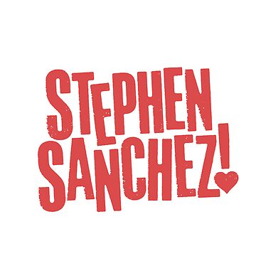 "Stephen Sanchez Logo" Sticker for Sale by leahfrommars | Redbubble