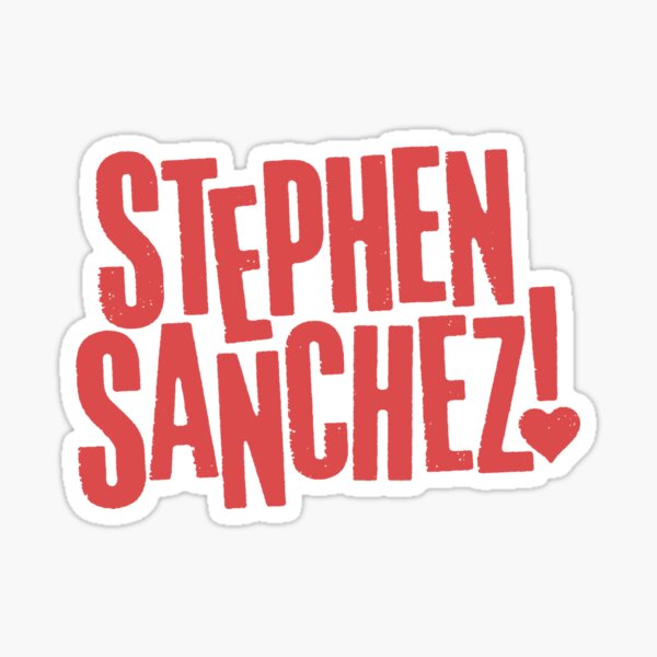 "Stephen Sanchez Logo" Sticker for Sale by leahfrommars | Redbubble