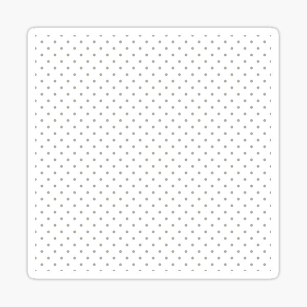 "Classic Small White Polka Dot Spots on Desert Sage Grey Green" Sticker ...
