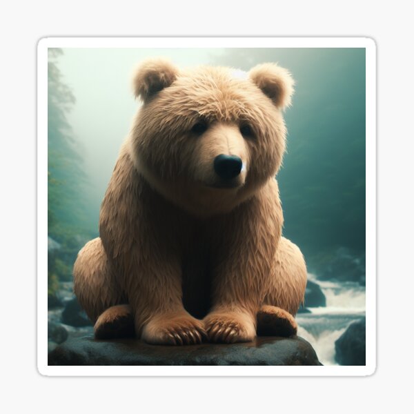 "Cute Little Bear" Sticker for Sale by TeeCraft Haven | Redbubble