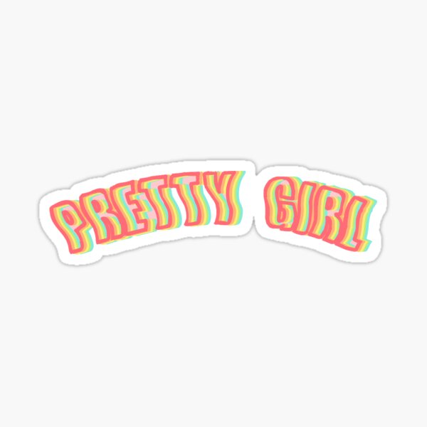 "pretty girl" Sticker for Sale by yellow-art | Redbubble