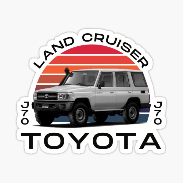 "Toyota Land Cruiser 70 Series Retro" Sticker for Sale by Off-Road-X ...