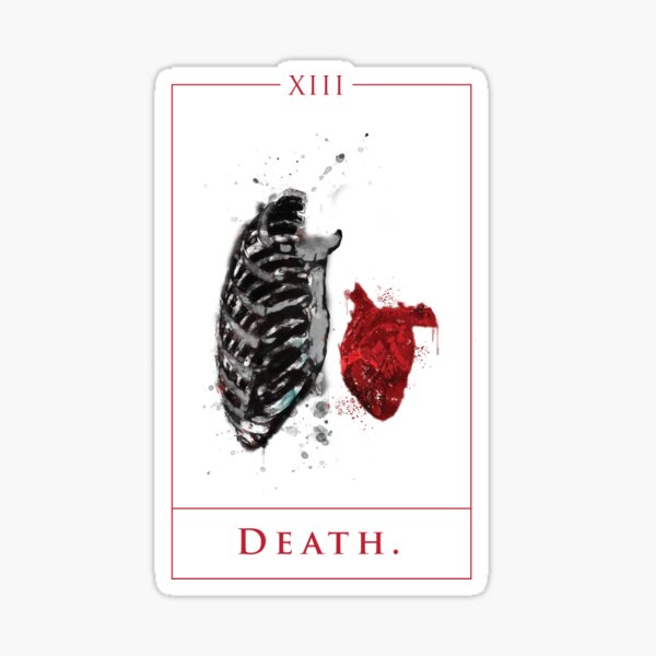 "Gothic Tarot Death Card " Sticker for Sale by FireflyStudi0s | Redbubble