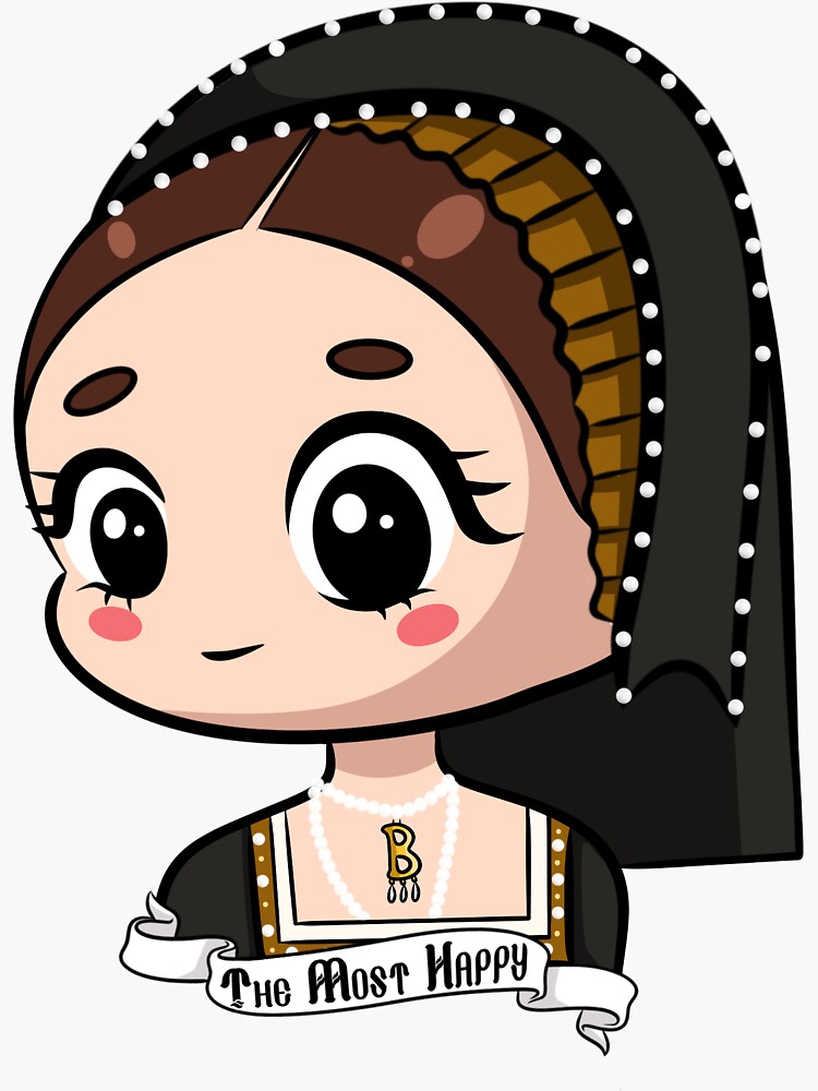 "Chibi Queen Anne Boleyn" Sticker for Sale by ArtbyKob | Redbubble