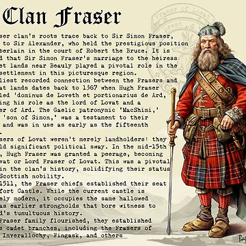 "Clan Fraser Scottish History " Poster for Sale by BagTown Clans ...