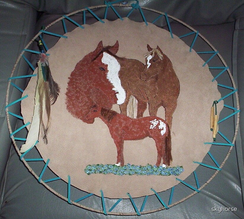 "Stallion Medicine Shield" by skyhorse | Redbubble