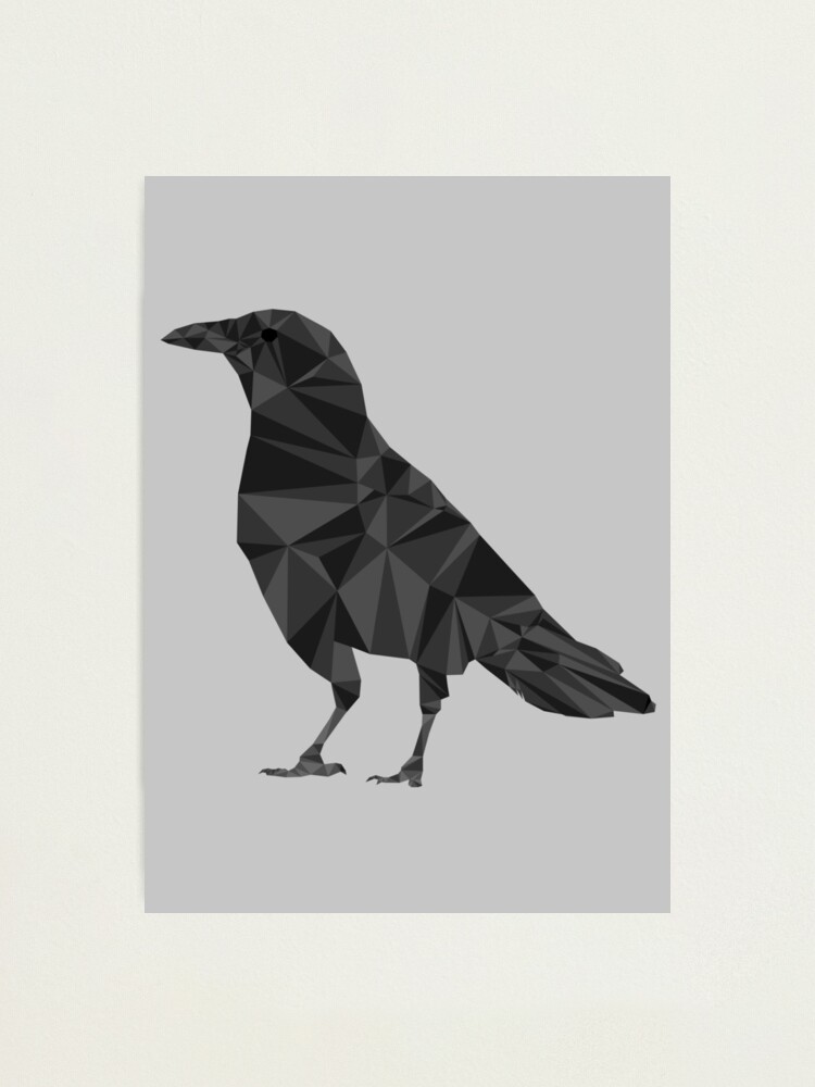 "Geometric Crow" Photographic Print for Sale by TheLivingEthan | Redbubble