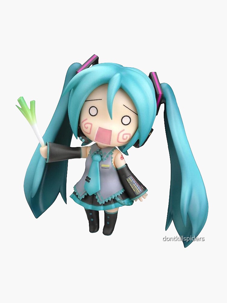 "miku leek figure" Sticker for Sale by dontkillspiders | Redbubble