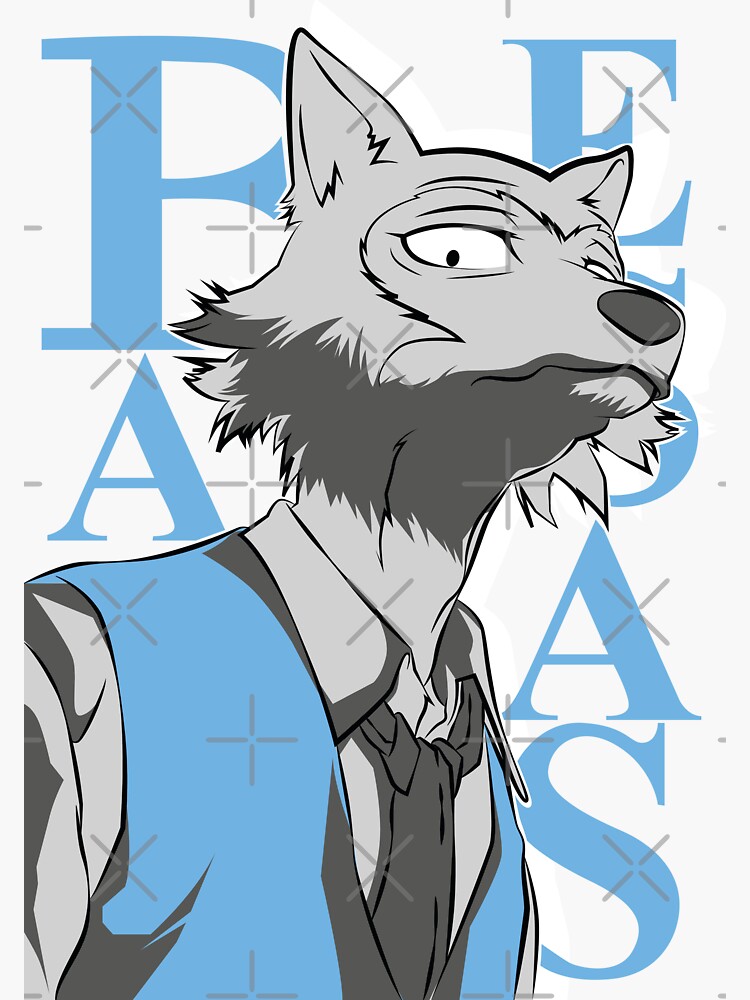 "BEASTARS: LEGOSHI HALF BODY " Sticker by FunGangStore | Redbubble