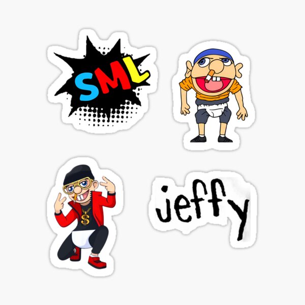 "Jeffy Funny Puppet Sticker Pack Sml Supermariologan Cool" Sticker for ...
