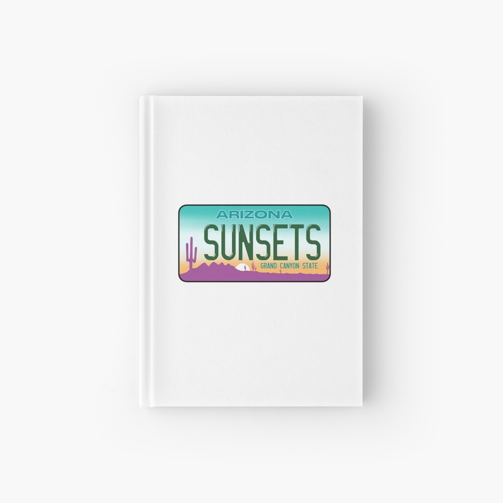 "Arizona Sunsets Grand Canyon State Desert License Plate" Sticker for ...