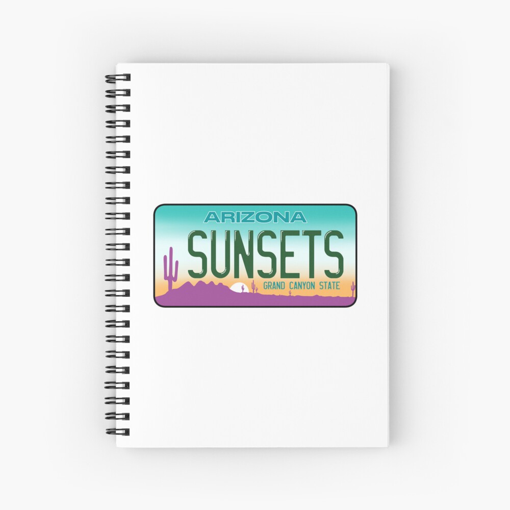 "Arizona Sunsets Grand Canyon State Desert License Plate" Sticker for ...