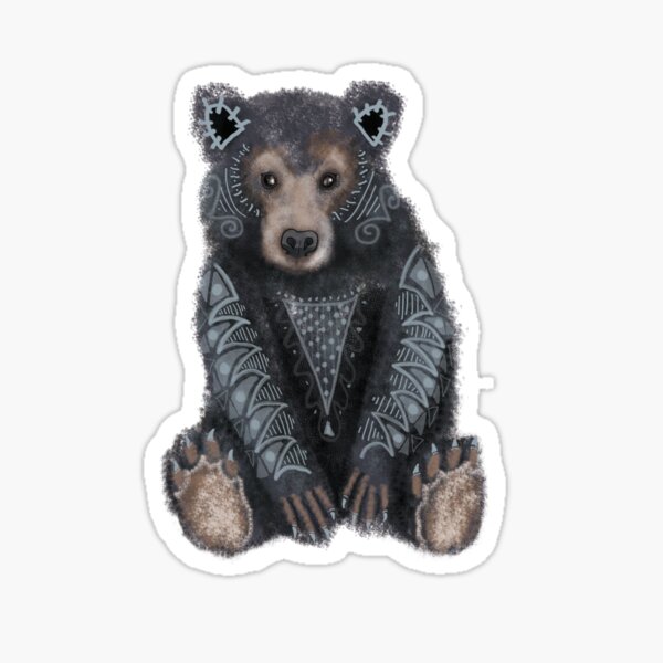 "Black Bear Spirit Animal" Sticker by tinaschofield | Redbubble