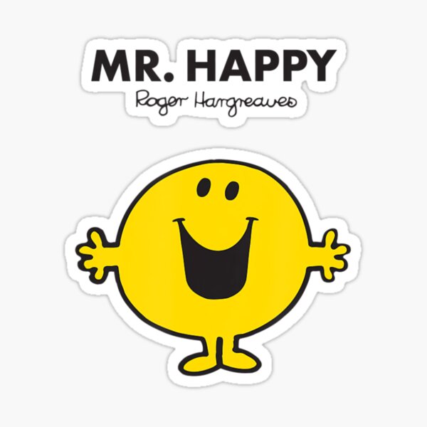 "Mr. Men Mr. Happy Cute Funny Happy" Sticker for Sale by Dtoamsytss ...