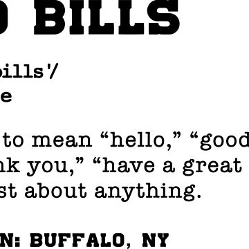 "Go Bills Definition" Sticker for Sale by billsmania | Redbubble