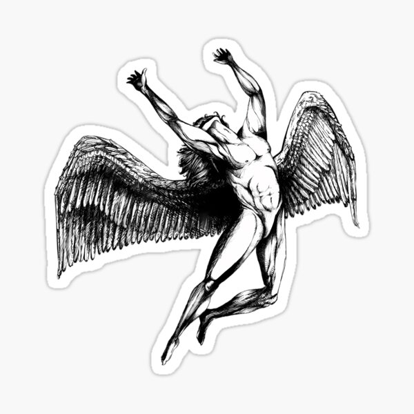 "Icarus Original" Sticker for Sale by ThePixelPulse | Redbubble