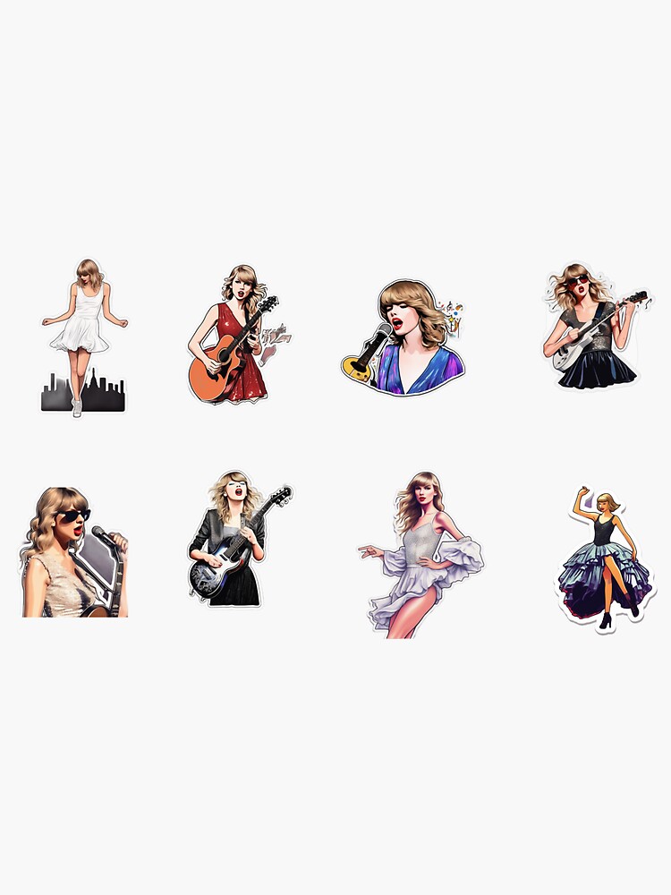 "Taylor swifts eras tour eight different stickers" Sticker for Sale by ...