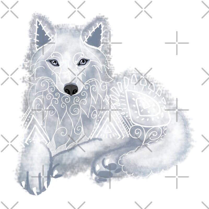 "White Wolf Spirit Animal" by tinaschofield | Redbubble