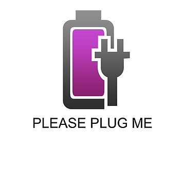 "Please plug me funny symbol" Sticker for Sale by ZOOOfficial | Redbubble