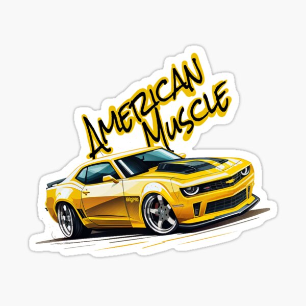 "American Muscle Camaro " Sticker for Sale by TheSignFi | Redbubble